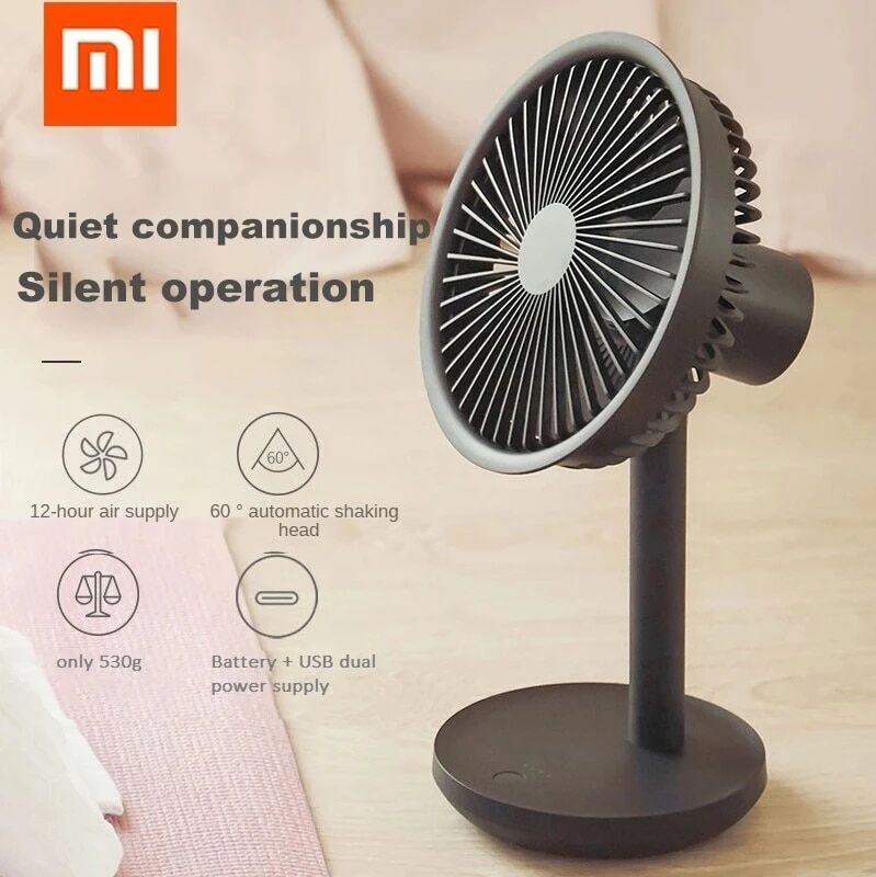 Xiaomi portable desktop fan can shake its head USB charging cooling fan ...