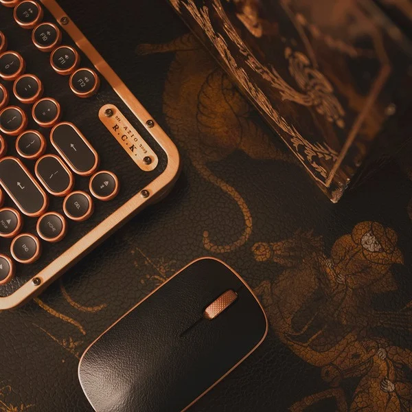 AZIO Retro系列 R.C.M.復古真牛皮無線藍牙滑鼠 [4色] - 2000Fun電競專門店