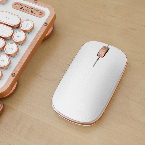 AZIO Retro系列 R.C.M.復古真牛皮無線藍牙滑鼠 [4色] - 2000Fun電競專門店