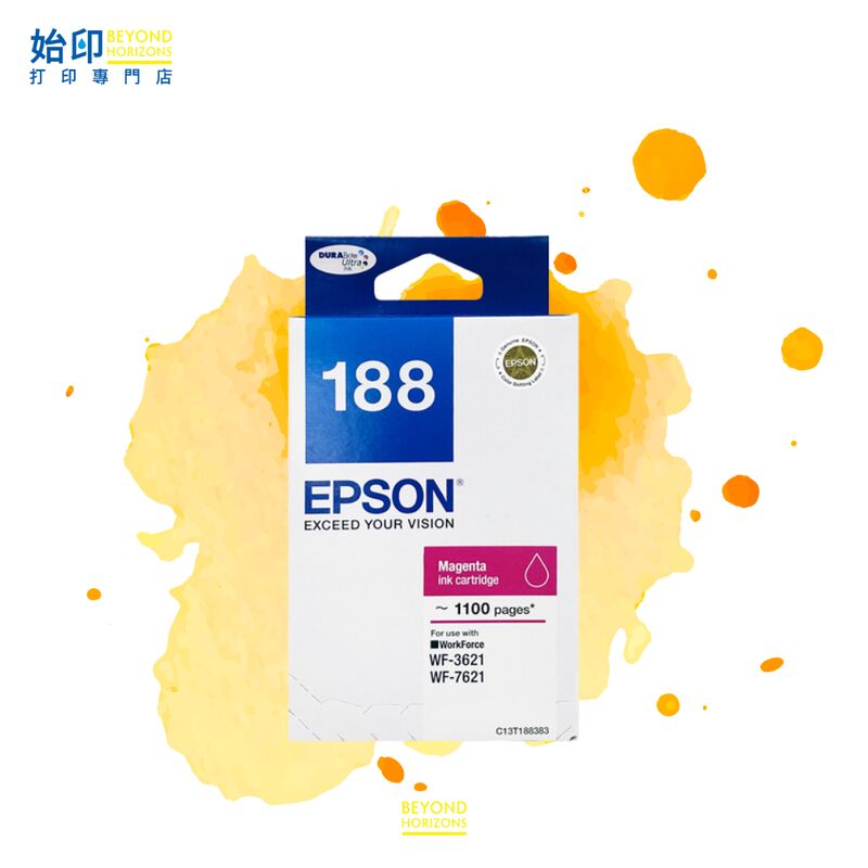 Epson - C13T188383 T188 M (洋紅色) 原廠墨水 盒 可印1100頁 (原廠行貨及保養) - 打印機研究所