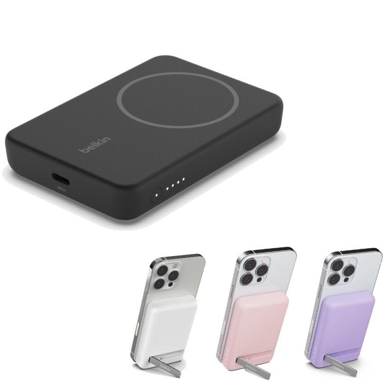 Price網購 - Belkin MagSafe Boost Charge 磁力無線行動充電器 5K+ 支架 BPD004bt [4色]