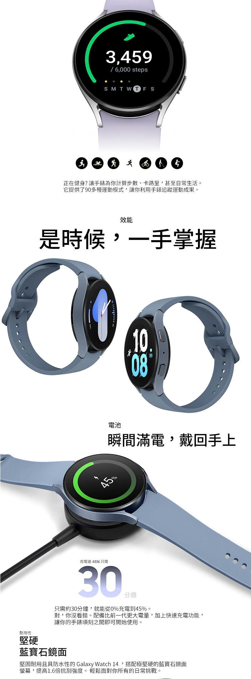 Price網購 - Samsung Galaxy Watch 5 44MM R910 (藍牙/Wifi) 智能手錶 [3色]