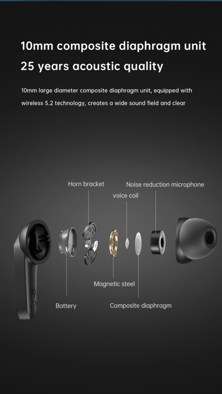Loca H5S零延遲真無線藍芽電競耳機 Loca專業電競級無線藍芽耳機 零延遲,聽聲辨位,不卡頓不斷續 28小時持久續航 10mm復合振膜單元,通話降噪清晰交流 藍芽5.2連接,更穩定,雙耳 ...