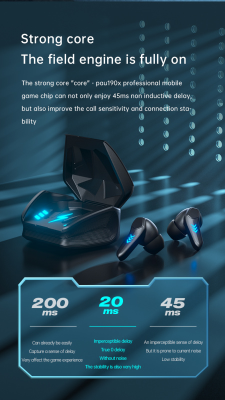 Loca H5S零延遲真無線藍芽電競耳機 Loca專業電競級無線藍芽耳機 零延遲,聽聲辨位,不卡頓不斷續 28小時持久續航 10mm復合振膜單元,通話降噪清晰交流 藍芽5.2連接,更穩定,雙耳 ...