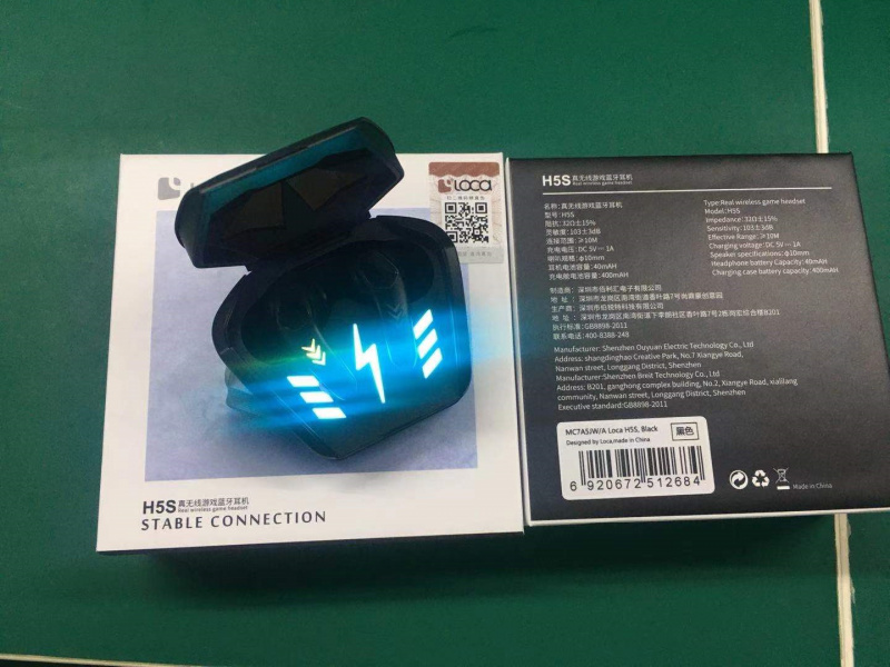 Loca H5S零延遲真無線藍芽電競耳機 Loca專業電競級無線藍芽耳機 零延遲,聽聲辨位,不卡頓不斷續 28小時持久續航 10mm復合振膜單元,通話降噪清晰交流 藍芽5.2連接,更穩定,雙耳 ...