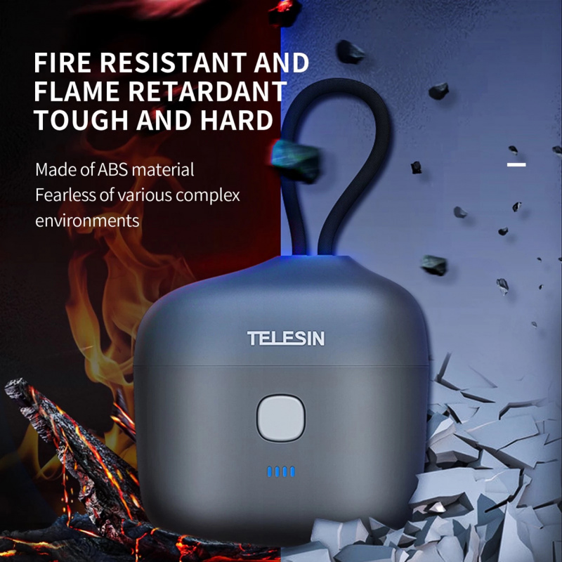 TELESIN TE-WMB-001 Wireless Microphone Charging Box 3-slot Charging ...