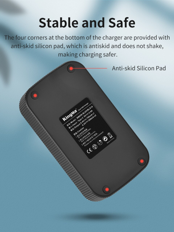 KingMa LCD Type-C USB 雙充充電器 For Panasonic DMC-GF6 GF5 GF3 ZS110 TZ100 ...