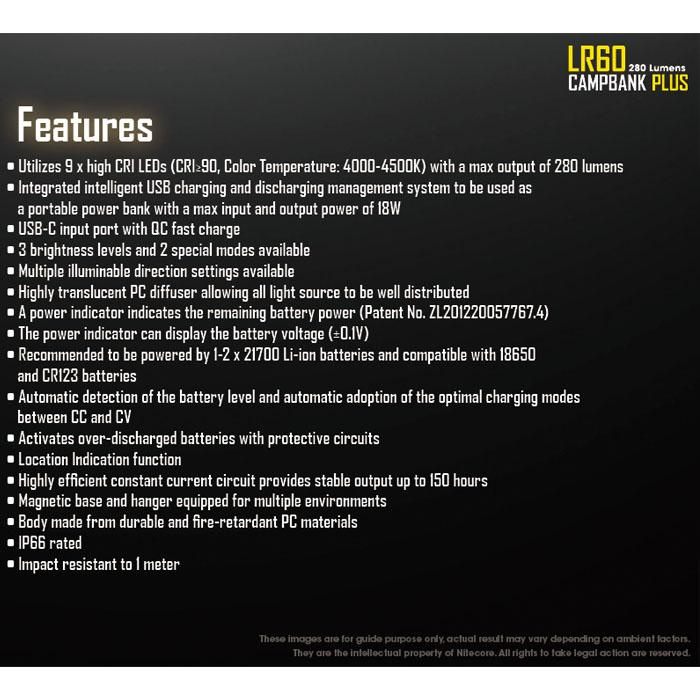 Nitecore LR60 CampBank Plus 營燈 - Campzone Outdoor