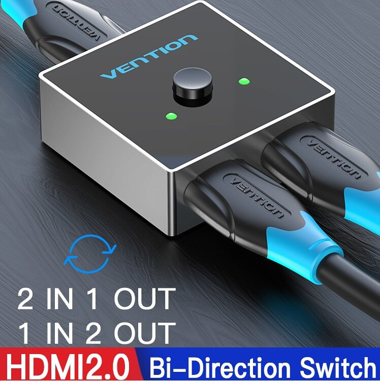 VENTION 2-Port HDMI Bi-Direction Switcher Grey Metal Type UH-H2PHSWG ...