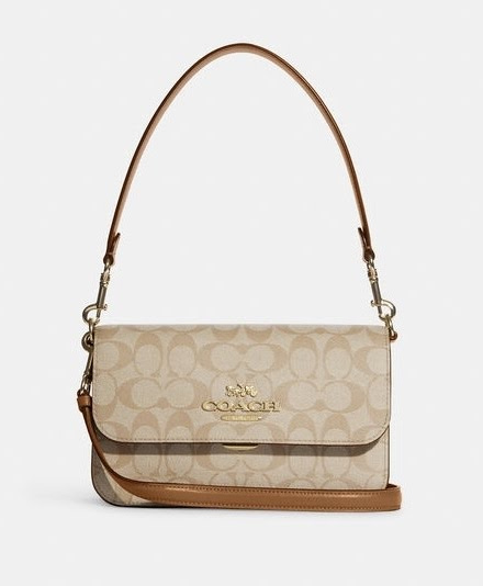 Coach CA529 經典壓釦腋下包 單肩斜挎包 可側揹可斜挎可手挽 2色選 - LUXURY SAR