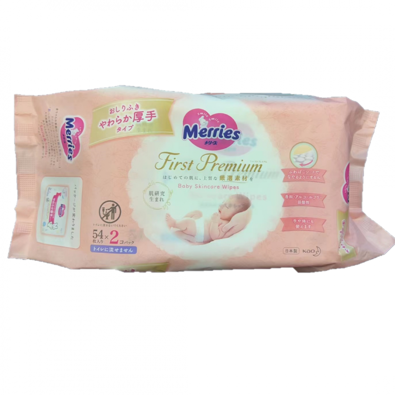 Merries - Merries 加厚濕紙巾54片裝 x 2包【新生兒可用】(4901301250797) - 噗噗生活超市有限公司