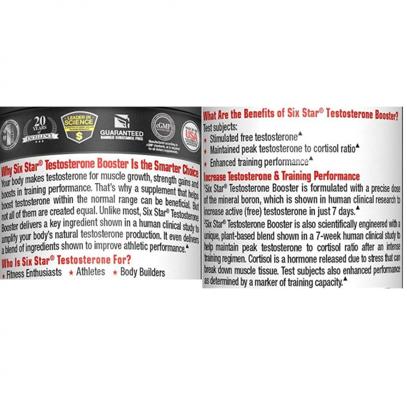 美國 MuscleTech Six Star Testosterone Booster 睾酮促進劑 促進活性睾酮分泌 增強肌肉耐力和力量 ...