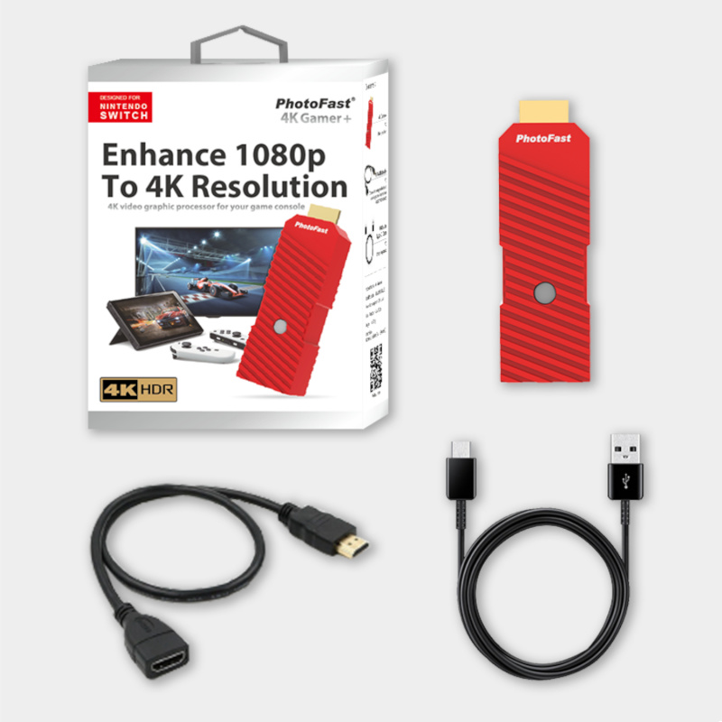 PhotoFast 4K Gamer+ 投影轉換器 畫質提升至4K Ultra HD 圖像銳化 色彩增豔 零延遲感 Nintendo ...