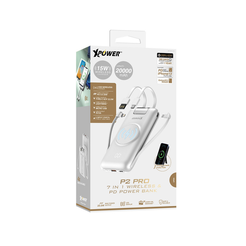 XPower P2 PRO 7合1無線+PD外置充電器 - XPOWER International Trading Ltd