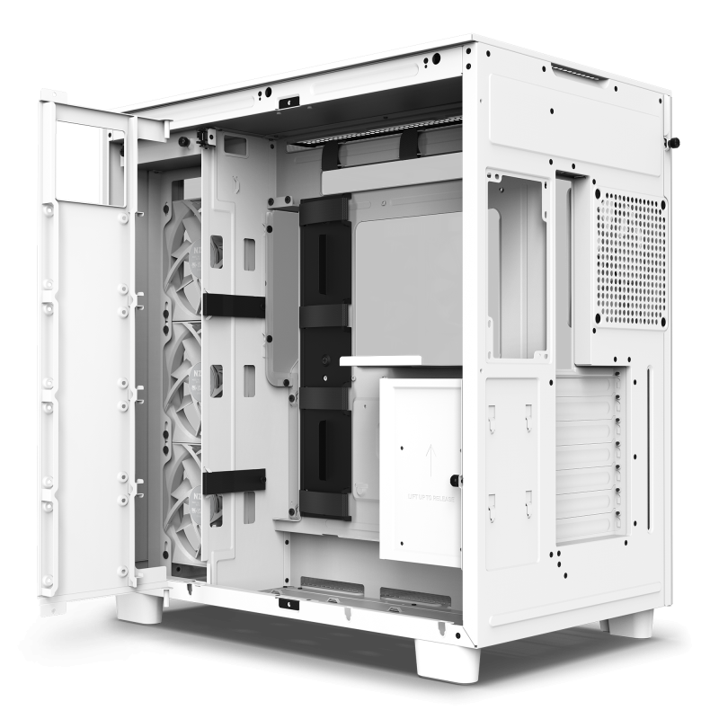 NZXT H9 Flow Dual-Chamber Mid-Tower Airflow Case - ( Black / White ...