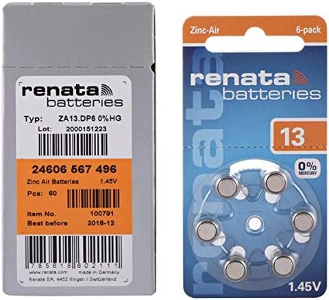 RENATA 德國製 ZA13 / PR48 助聽器電池 耳聾機電池 1.45V - 6粒裝 - Sumi Global Co