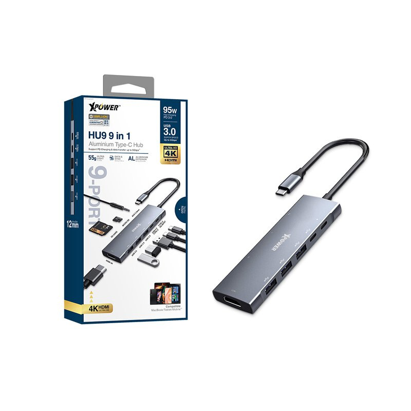 XPower HU9 9合1 95W PD Hub - Well Power 宏力科技