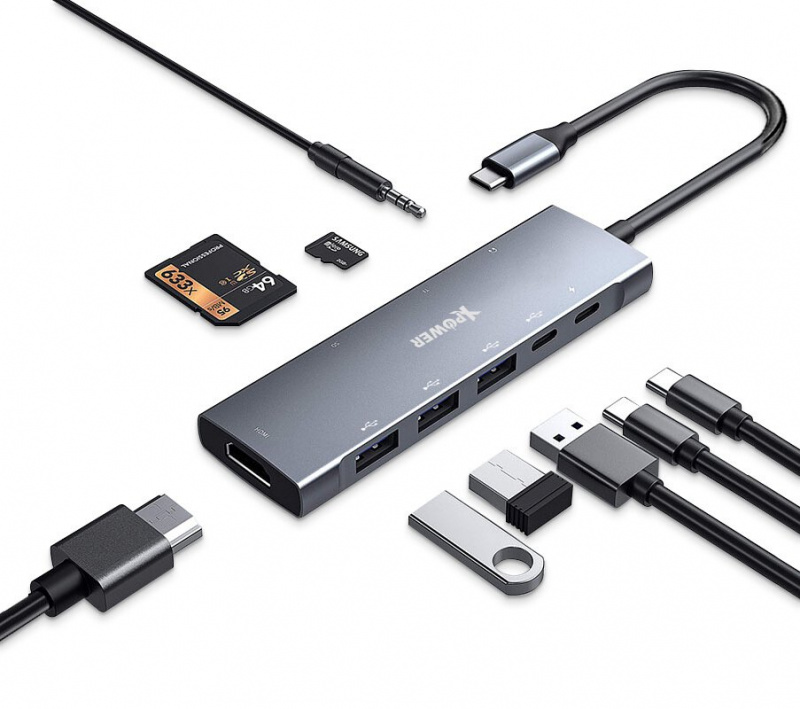 XPower HU9 9合1 95W PD Hub - Well Power 宏力科技