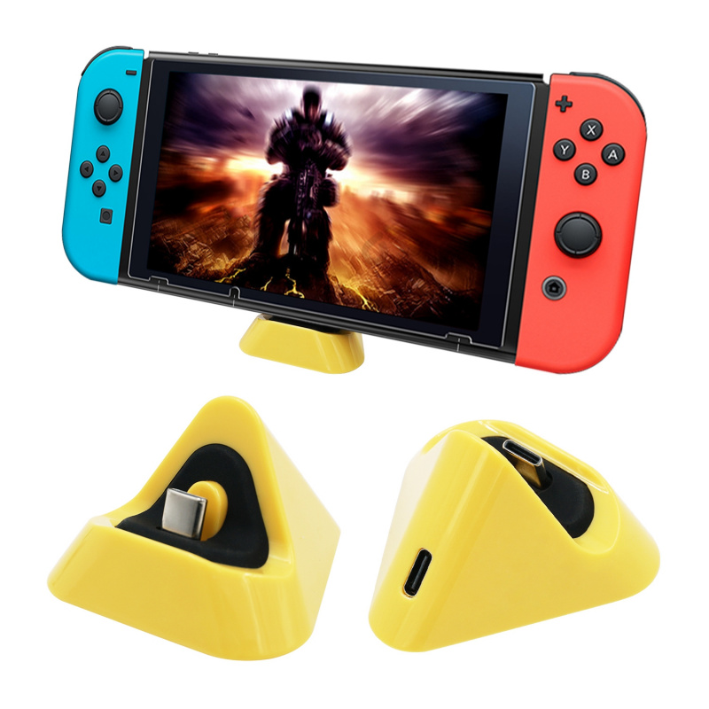 DOBE Nintendo Switch Lite創意充電底座散熱充電 NSL便攜周邊配件 三角充電支架 黃色 - Supreme ...