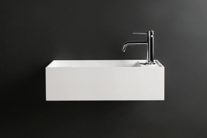 人造石一體式掛牆洗手盆 CUBE-X WM 55 - infinite bath