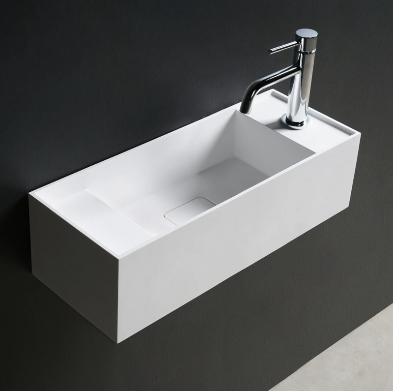 人造石一體式掛牆洗手盆 CUBE-X WM 55 - infinite bath