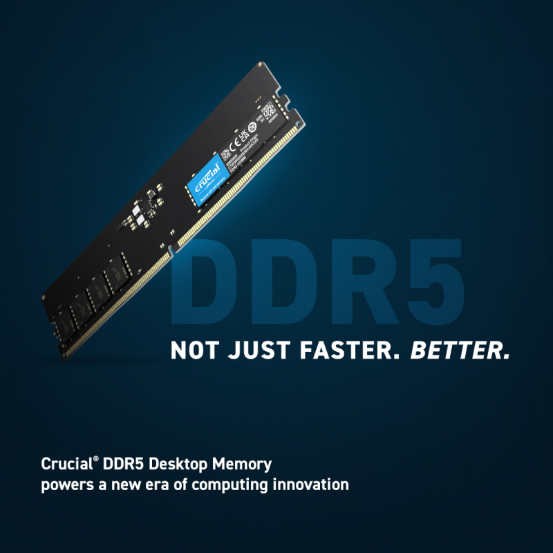Crucial 16GB DDR5-5200 UDIMM CT16G52C42U5 - 樂天電腦 FreeCom Computer
