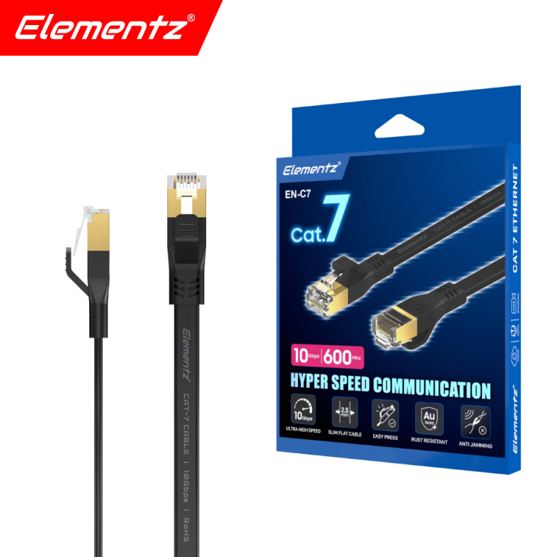 Price網購 - Elementz Cat7 Flat 10Gbps Ethernet Cable 扁身高速網絡線 EN-C7