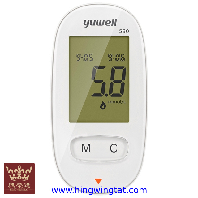 YUWELL血糖儀580加原裝試紙及採血針(50套)優惠套裝 - 興榮達