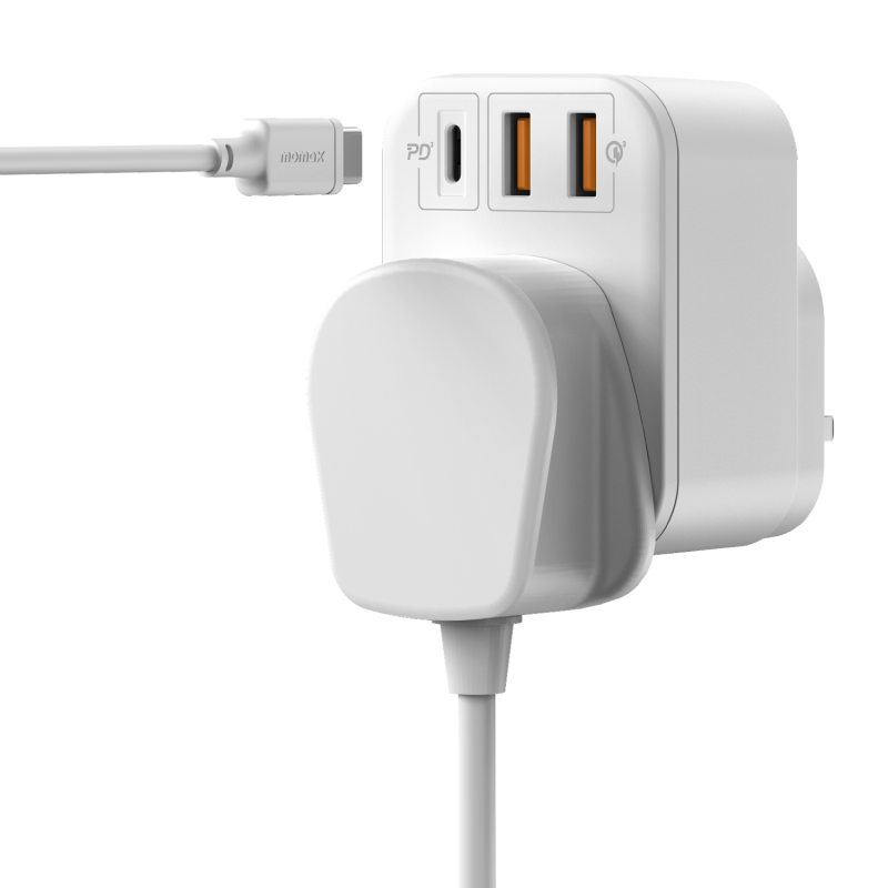 Momax Oneplug PD20W 2A1C 1位萬能插蘇 [US10] - 黃金六七