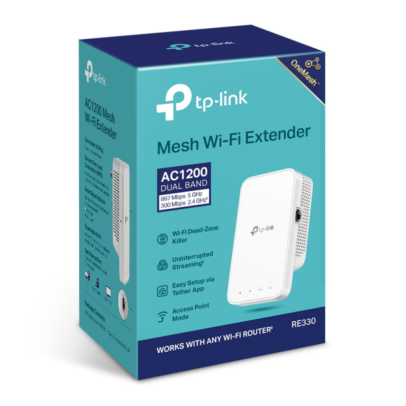 TP-Link AC1200 Mesh Wi-Fi Extender RE330 - 黃金六七
