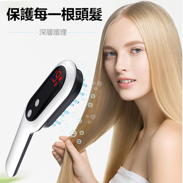 韓國JK 新款智能電動按摩梳防脫髮頭皮經絡按摩儀光療養髮梳磁療頭部按摩梳 - 日本ASK數碼專門店