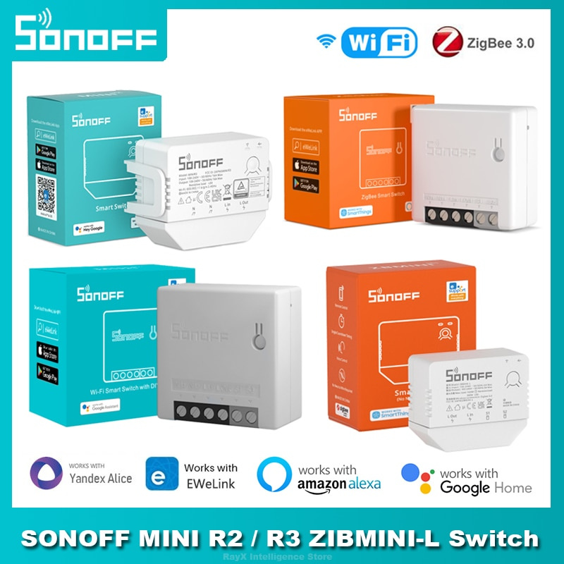 SONOFF WiFi ZigBee 迷你智能開關 MINI R2 MINI R3 ZBMINI ZBMINI-L 語音控制通過 ...