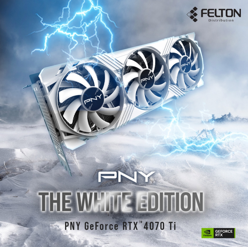 PNY GeForce RTX 4070 Ti 12GB Verto LED Triple Fan - White - 樂天電腦 ...