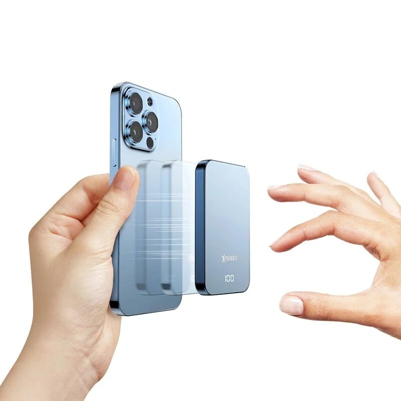 XPower M5G 2合1 5000mAh 磁吸無線快充+PD 3.0外置充電器 - 藝斯科技