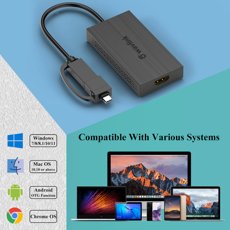 wavlink, usb3.0, 4k, dual, extend - 科域電腦公司