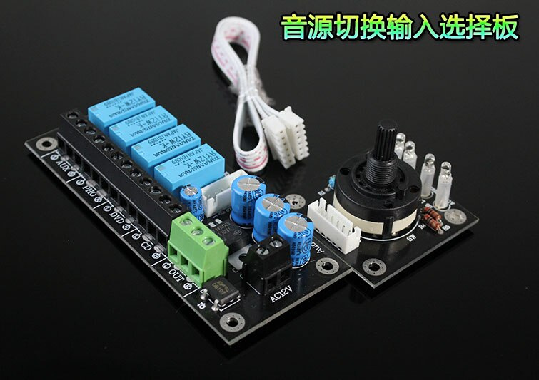 4 Input 1 Output Audio Input Signal Selector Relay Board Stereo Signal Switching Amplifier Board 7096