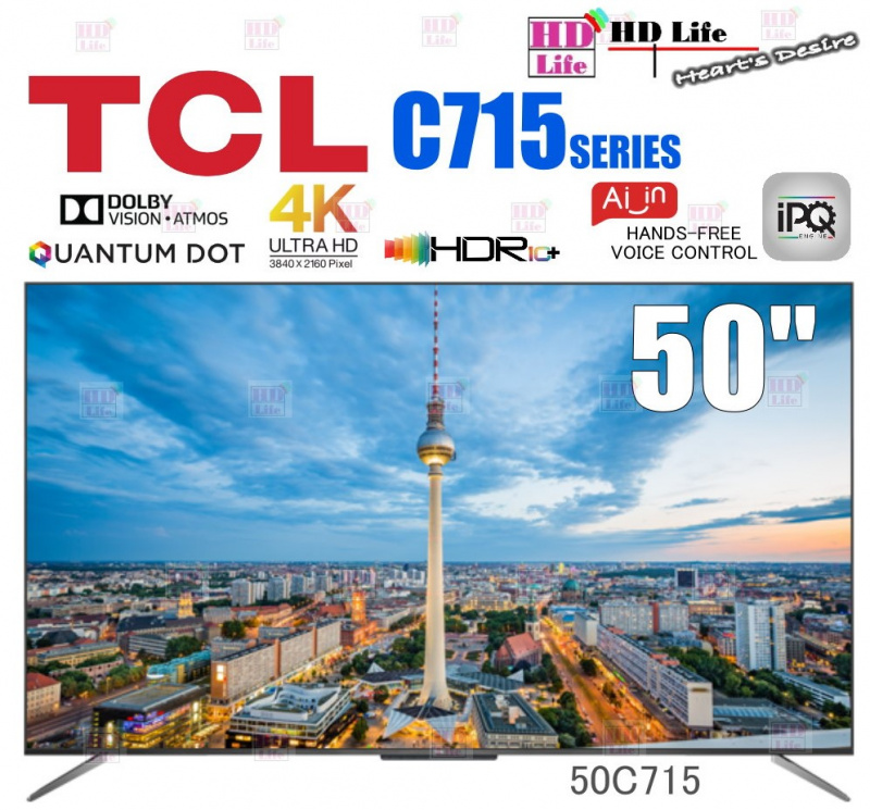 TCL 50C715 50" QLED 超高清安卓電視 ANDROID TV - HD Life 高清生活