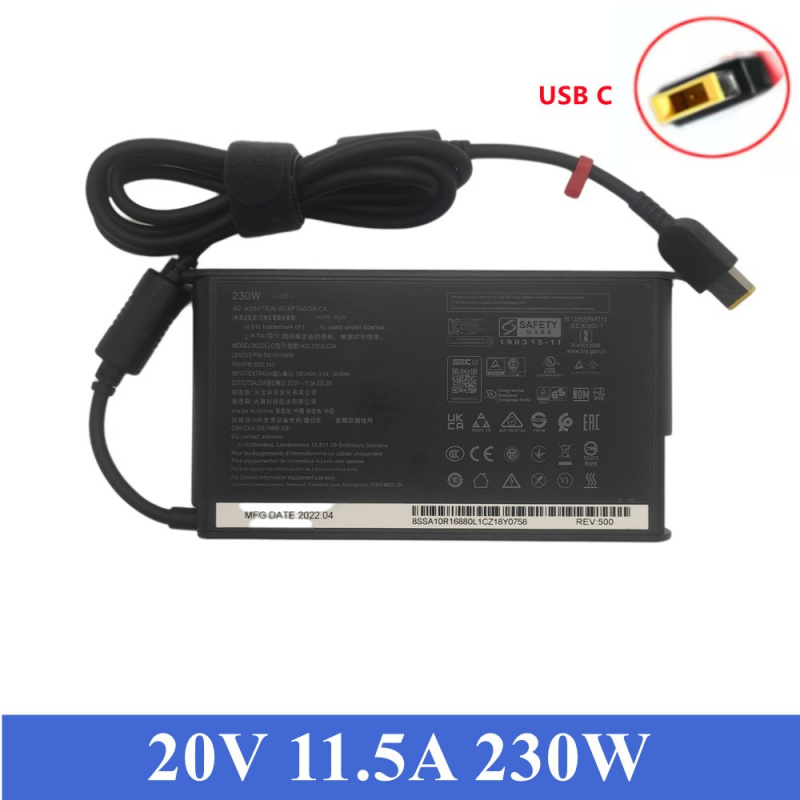 原裝 230W 交流適配器充電器適用於 Lenovo Legion 5 20V 11.5A USB C ADL230SLC3A ...