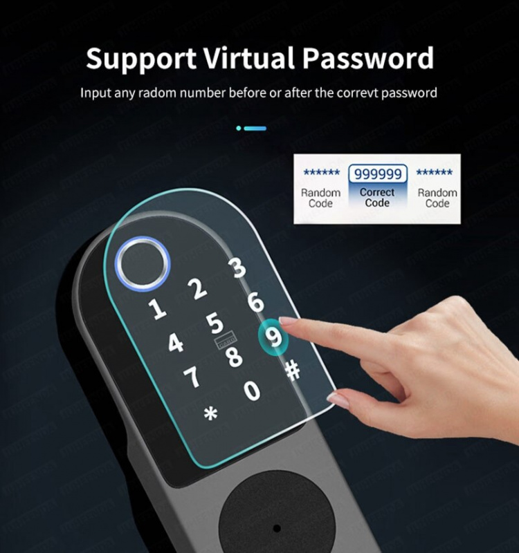 Biometrics Fingerprint Tuya WIFI Electronic Smart Door Lock Fechadura ...