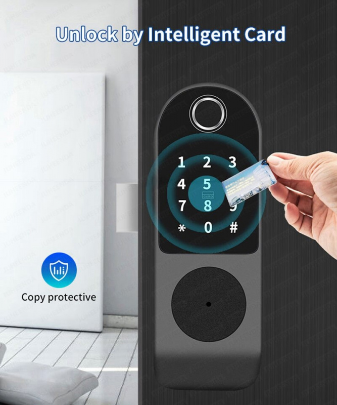 Biometrics Fingerprint Tuya WIFI Electronic Smart Door Lock Fechadura ...