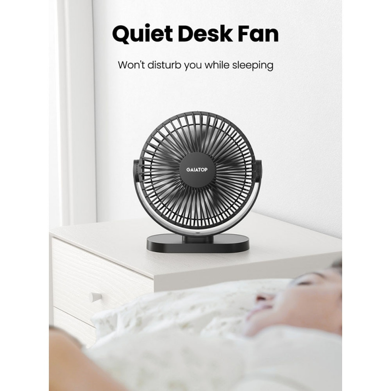 GAIATOP Portable Fan Mini Cooling USB Desk Fan Mute 360° Rotation 3 ...