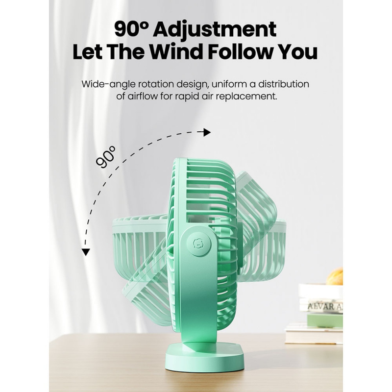 GAIATOP Portable Fan Mini Cooling USB Desk Fan Mute 360° Rotation 3 ...