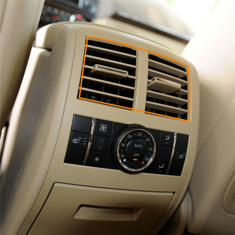 梅賽德斯奔馳 W164 ML GL 300 350 1648300454 的米色汽車內飾後部空調空調通風口格柵出口組件 - HAPPY521