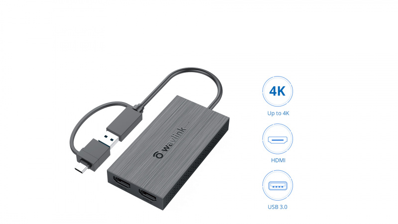 wavlink, usb3.0, 4k, dual, extend - 科域電腦公司