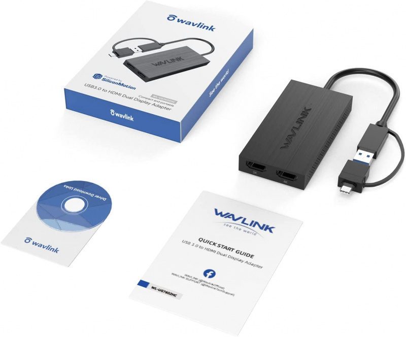 wavlink, usb3.0, 4k, dual, extend - 科域電腦公司