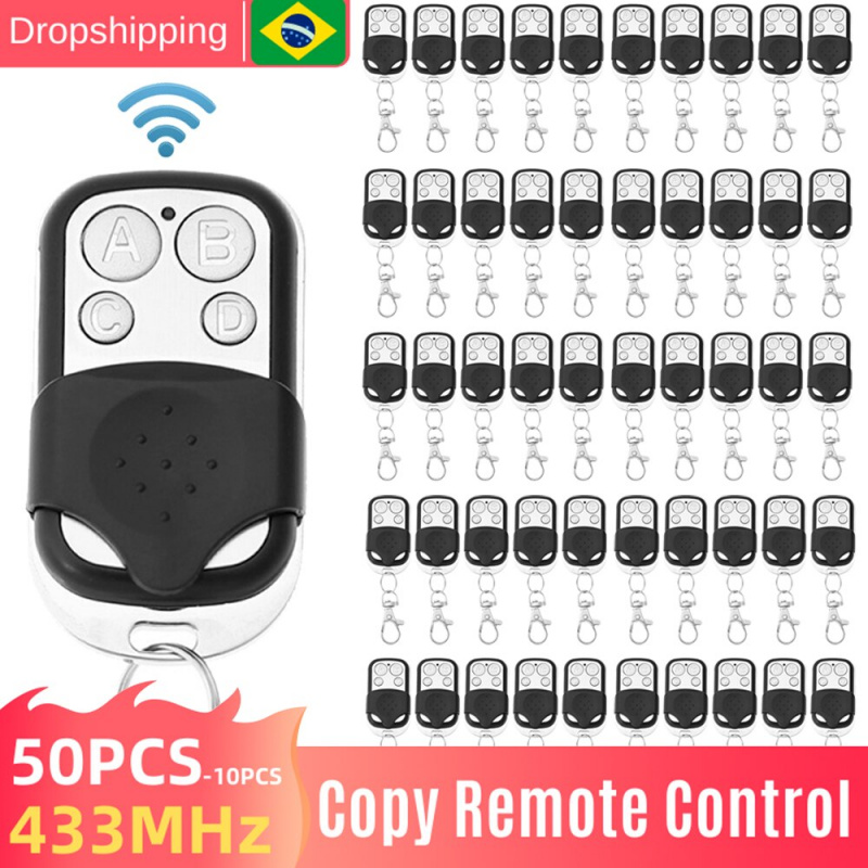50-10PCS 433Mhz Copy Remote Control 4 Buttons Universal Electric Garage Door Gate Opener Remote ...