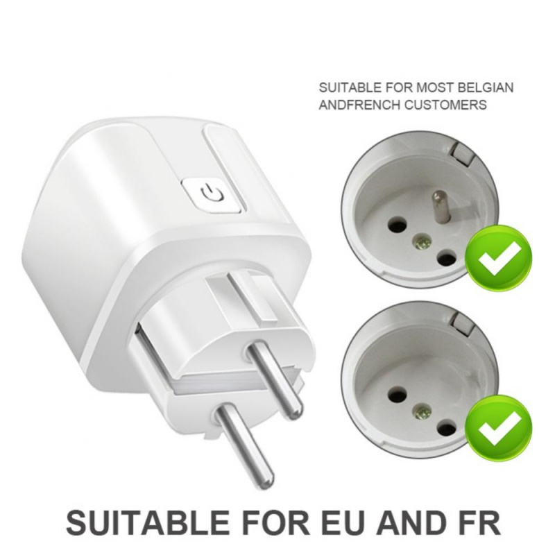 Tuya Zigbee Smart Plug 20A 16A EU Smart Socket with Power Monitoring Timing Function Voice ...