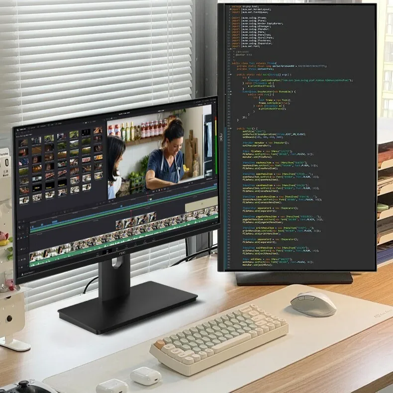NPC 24吋 2K IPS WQHD 可升降/旋轉顯示器 MQ240AK - 荃豐A3A