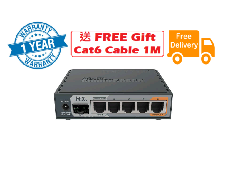 MikroTik RB760iGS hEX S 5-port Gigabit Ethernet Router with SFP | Hong ...