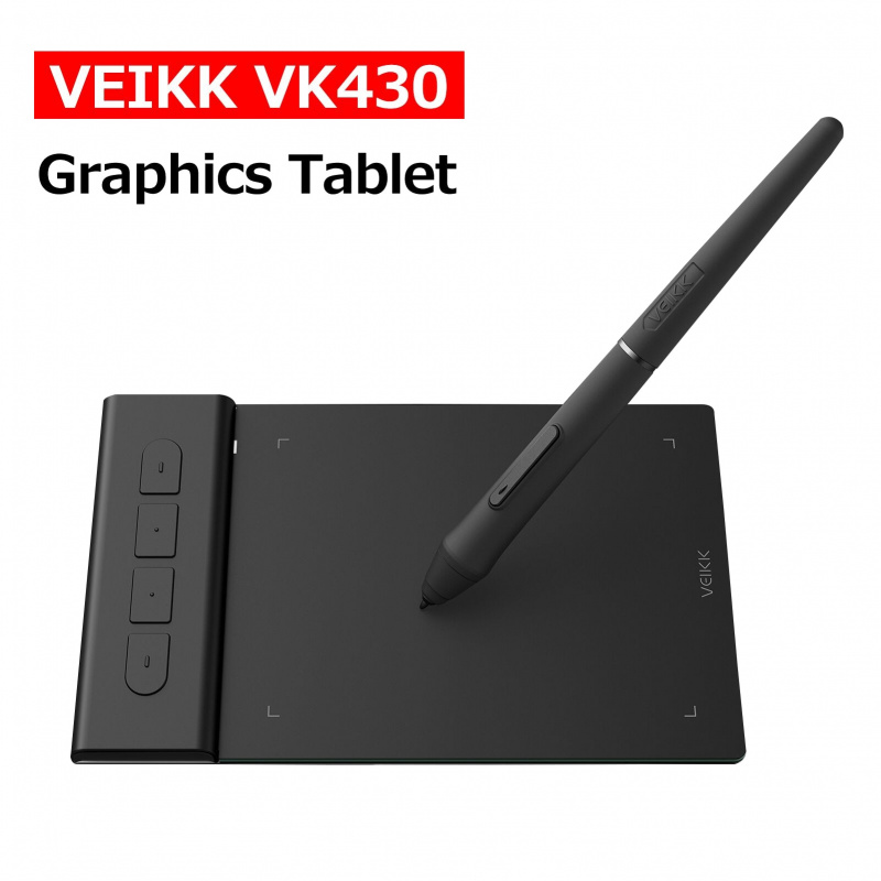 VEIKK VK430 Graphics Tablet Digital Drawing Tablet with 8192 Levels ...